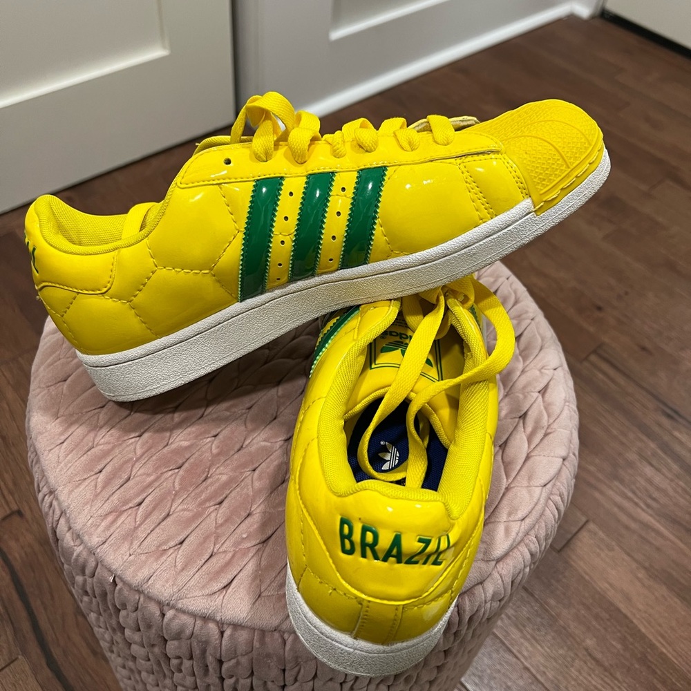 Green And Yellow Brazil Adidas Sneaker And Matching J… - Gem